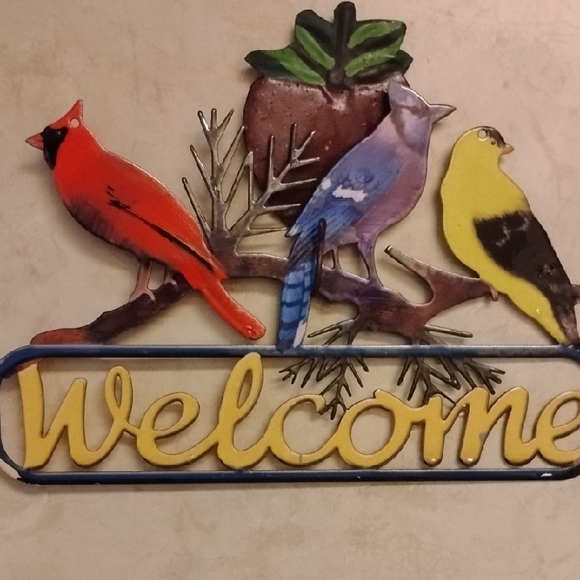 jcpenney | Wall Decor | Colorful Bird Welcome Sign | Poshmark